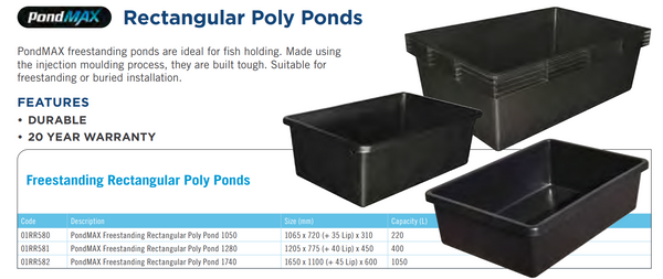Buy PondMAX Freestanding Rectangular Ponds Online | Ponds R Us