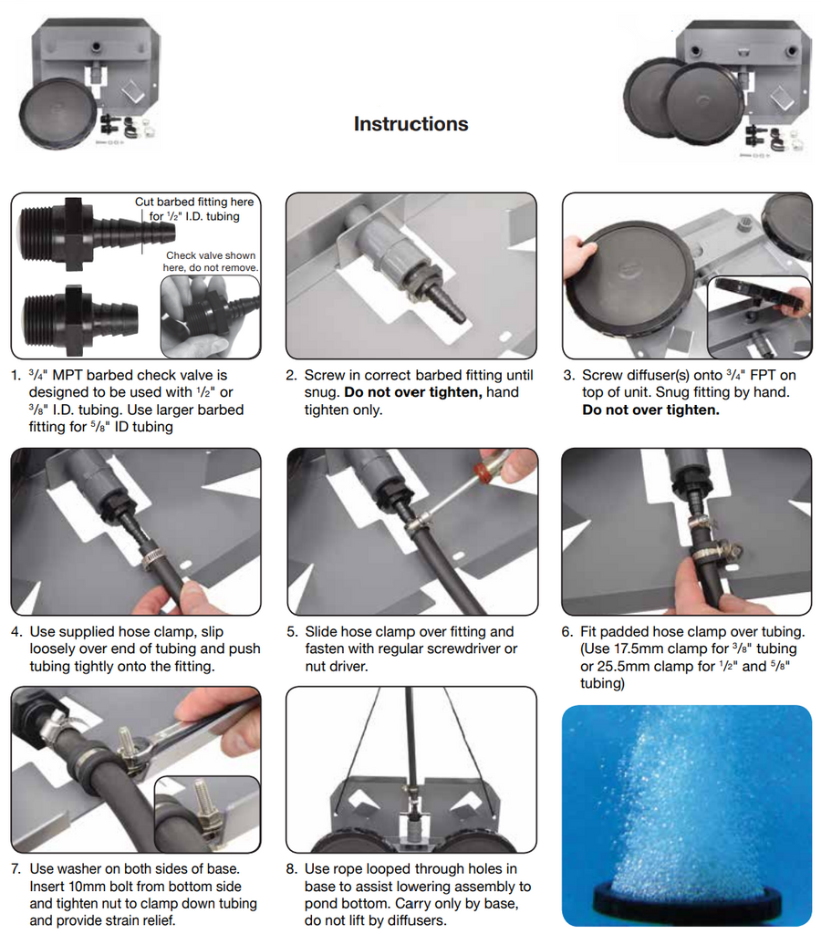 Buy PondMAX SubAir Self Weighted Diffuser Assembly Online | Ponds R Us