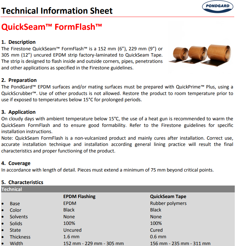 Buy Firestone Quickseam Formflash 23cm x 15.24m FULL ROLL Online ...